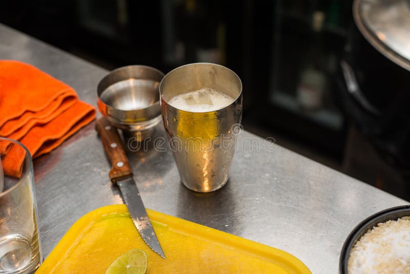 Cocktail preparation stock image. Image of island, leisure - 60030935