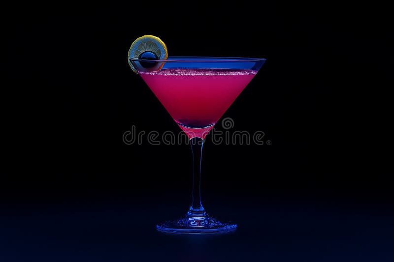 Cocktail Presented on a Black Backdrop, Showcasing Different Cocktails ...