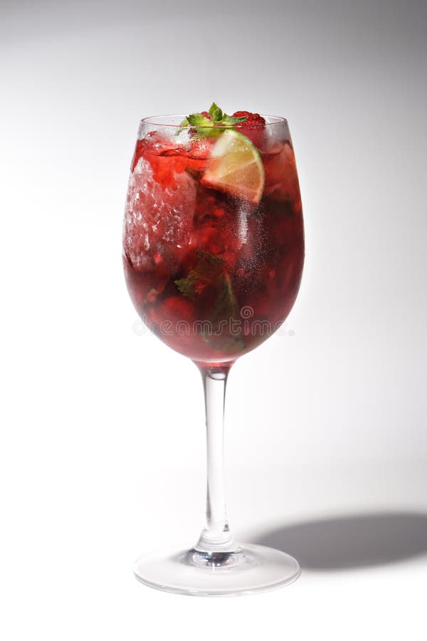 Cocktail - Raspberry with Mint Stock Photo - Image of beverage, party ...