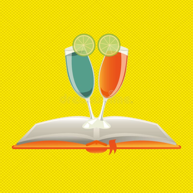 Cocktail recipe design stock illustration. Illustration of cover - 72629951