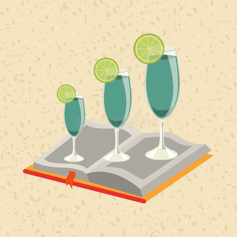 Cocktail recipe design stock illustration. Illustration of design ...