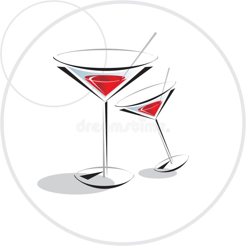 Martini stock vector. Illustration of glass, blue, isolated - 9604076