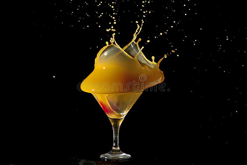 Cocktail stock image. Image of peach, night, orange, drink - 97258981