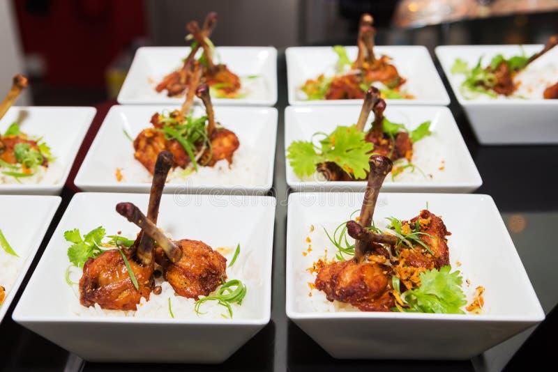 Cocktail, Rice with Fried Chicken Stock Image - Image of saltado, lunch ...