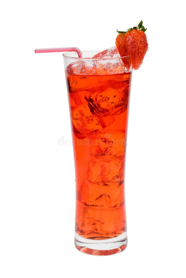 Cocktail rouge à la fraise image stock. Image du réception - 3473407