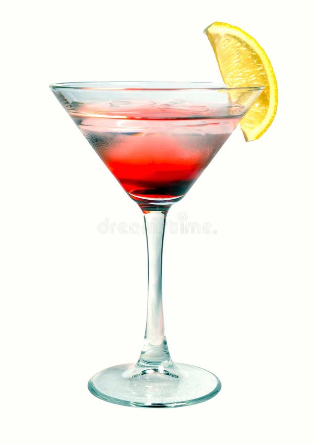 Cocktail Rouge De Martini Avec De La Glace Image stock - Image du ...