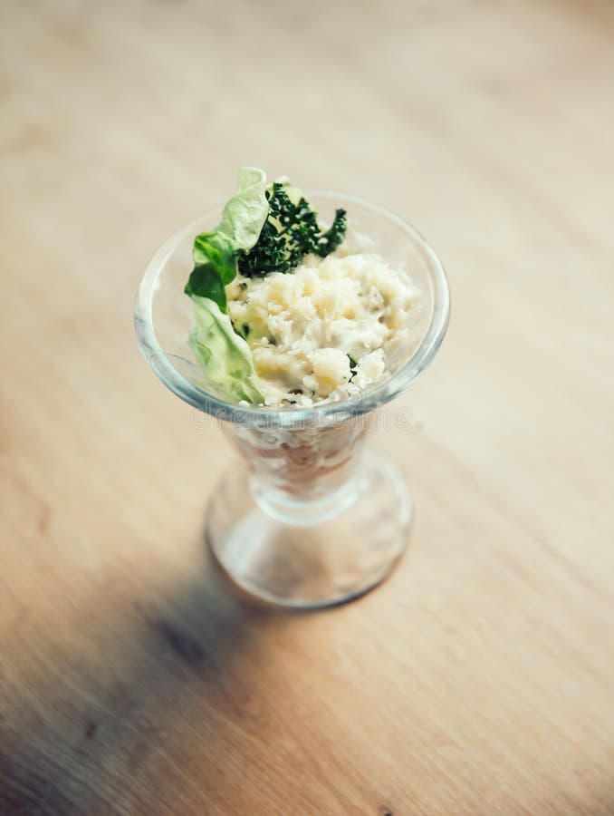 Cocktail Salad with Chicken and Fresh Vegetables Stock Image - Image of ...