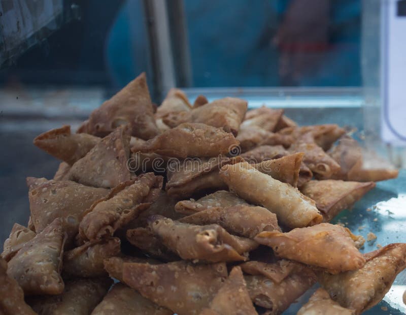 Cocktail Samosas - Indian Deep Fried Snack on Street Stock Image ...