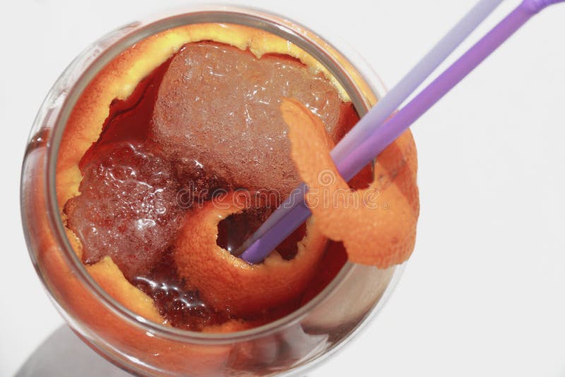 Cocktail seen from above stock photo. Image of glass - 111798220