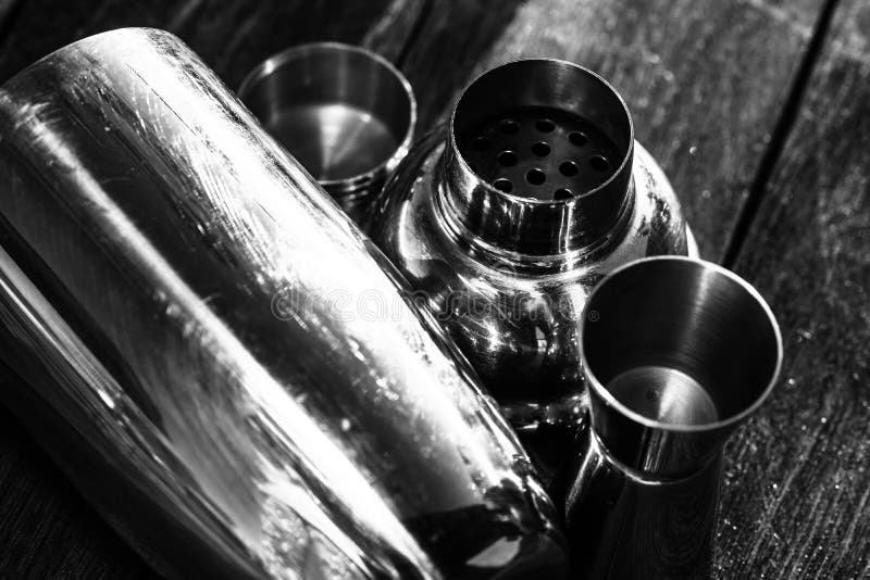 Cocktail Shaker, Bar Accessories. Bar Concept Stock Photo - Image of ...