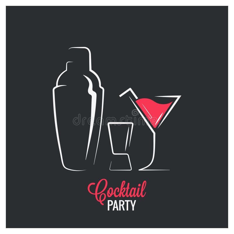 Cocktail Bar Logo Cocktail Shaker Glass Stock Illustrations – 908 ...