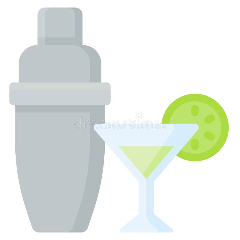 Cocktail Shaker Icon, Beverage Flat Vector Illustration Stock Vector ...