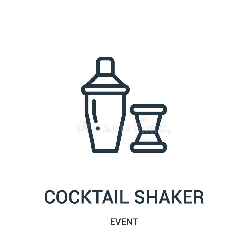 Cocktail Shaker Icon Vector from Event Collection. Thin Line Cocktail ...