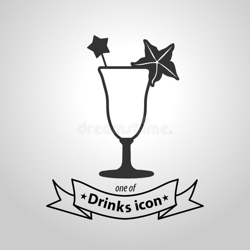 Cocktail Sign. Cocktail Isolated Simple Icon Stock Vector ...