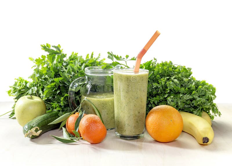 The cocktail smoothie stock photo. Image of greenery - 95612590