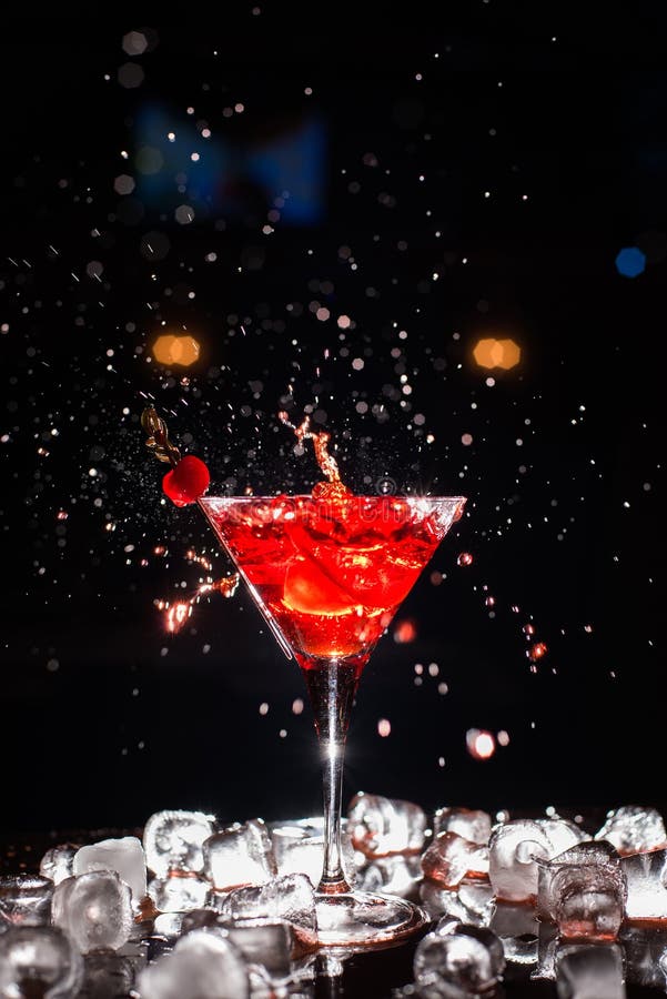 Cocktail with a spray stock photo. Image of object, restaurant - 93999936