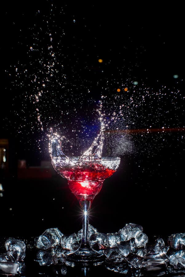 Cocktail with a spray stock photo. Image of fresh, motion - 93999984
