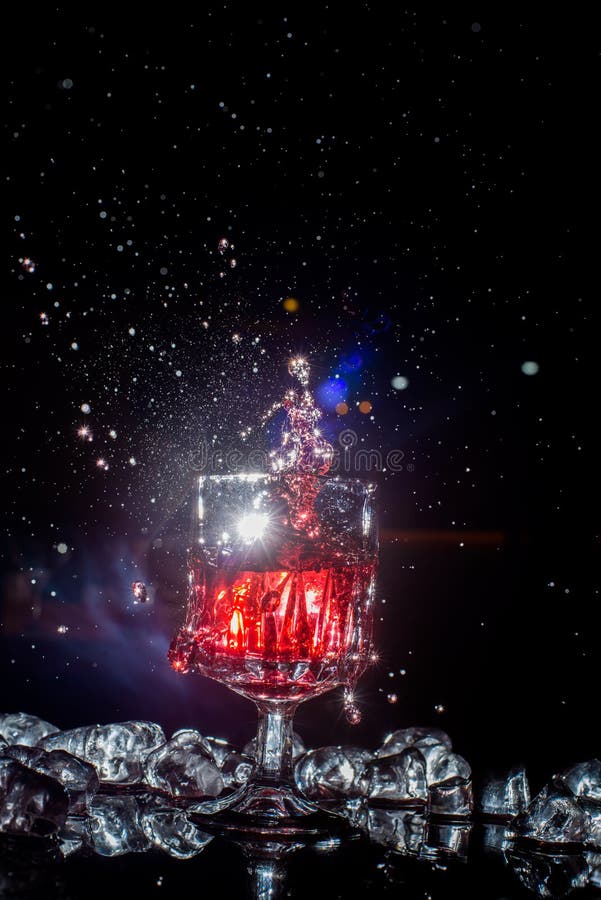 Cocktail with a spray stock image. Image of black, motion - 94000131