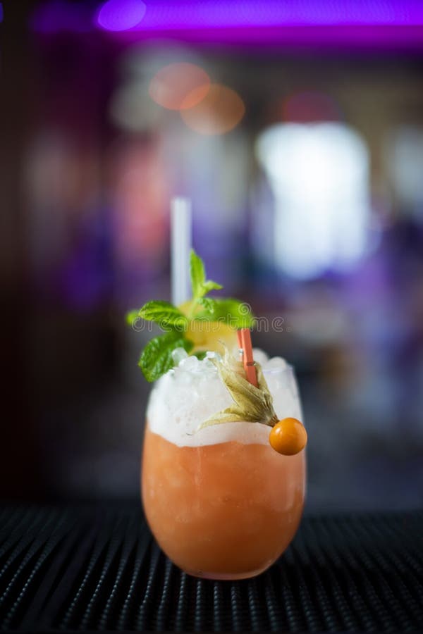 A Cocktail Summer Drinks Shot at the Bar Stock Image - Image of summer ...