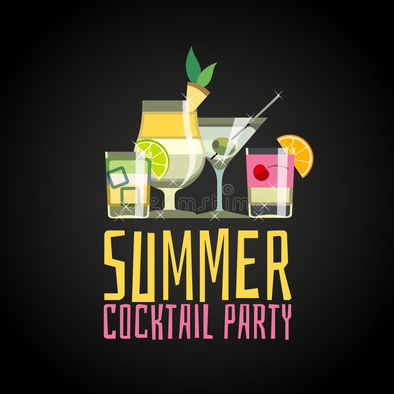 Summer Party Invitation With Swimming Pool Vector Template Stock Vector
