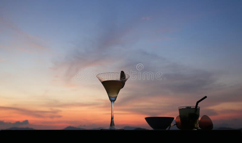 Cocktail at Sunset stock photo. Image of idyllic, asia - 42019986