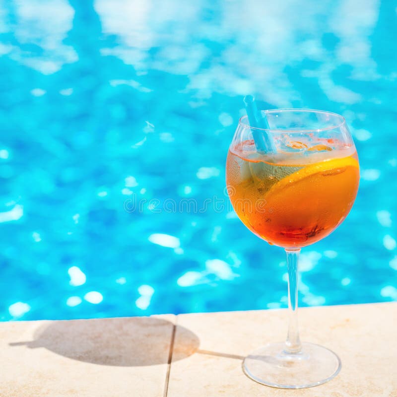 Cocktail at the Swimming Pool Stock Image - Image of cool, climate ...