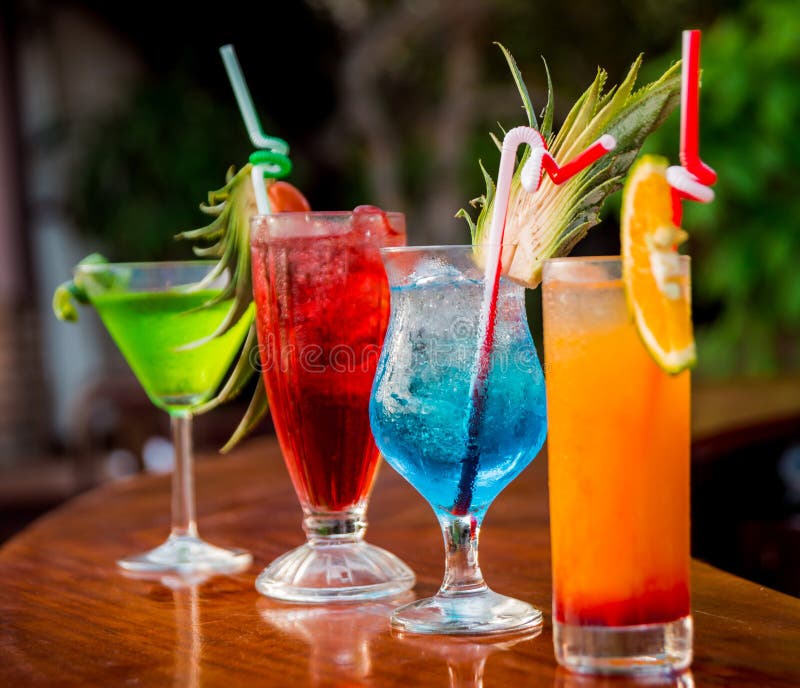 Cocktail on the Table. Modern Bar and Restaurant. Stock Photo - Image ...