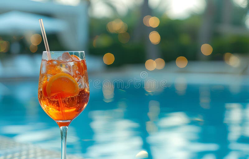 Cocktail on a Table, Sangria, Spritz, Alcohol, Drinking at the Pool ...