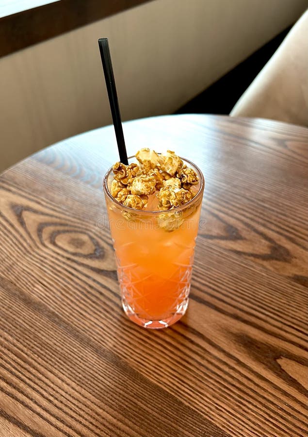 Cocktail tangerine popcorn stock photo. Image of bitter - 282323518
