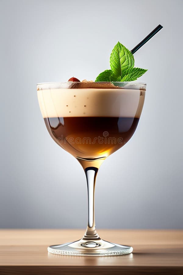 Cocktail Tini - Espresso Martini on the Summer Table in the Restaurant ...