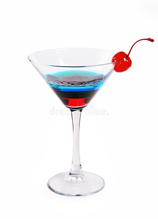 Cocktail tricolore martini image stock. Image du baie - 33345747