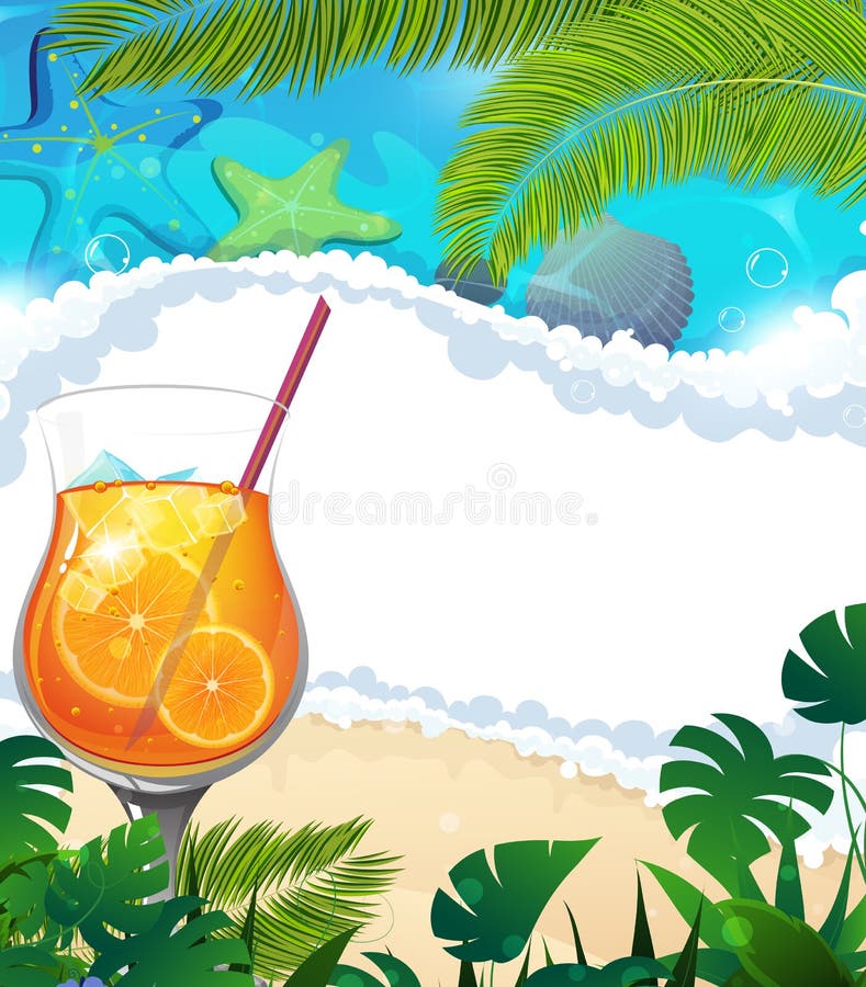 Tropical Beach bar menu stock vector. Illustration of cocktail - 39150832