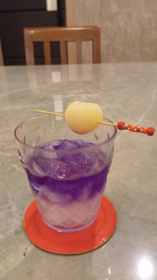 Cocktail Two Layers with Lychee Stock Photo - Image of vodka, lyche ...