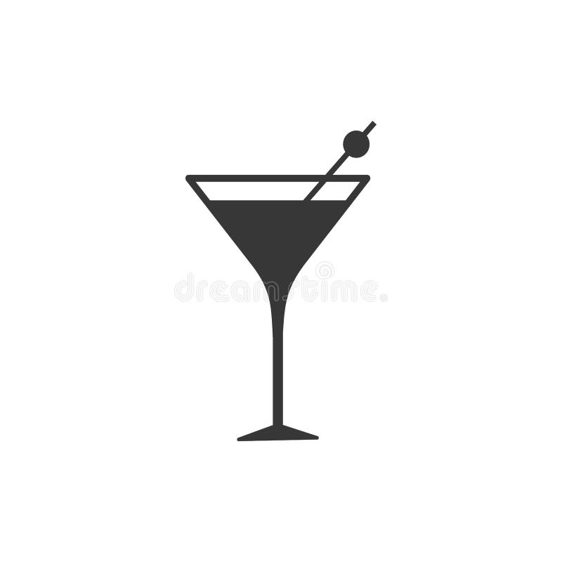 Cocktail Vector Icon with Shadow Drink and Beer Icon Stock Illustration ...