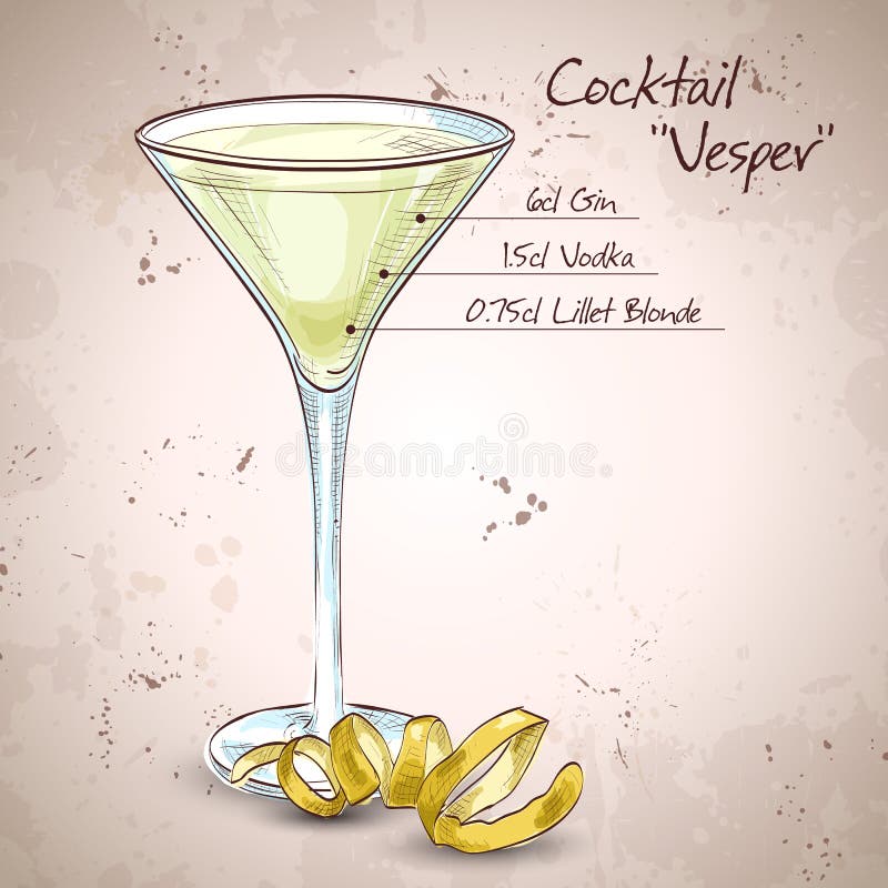 Vesper Cocktail Stock Illustrations – 105 Vesper Cocktail Stock ...