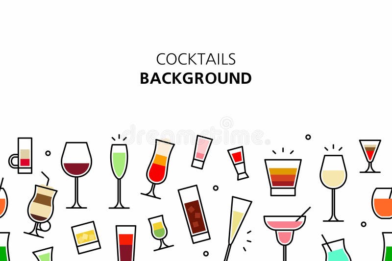 Cocktails Pattern Vector Background Stock Illustrations – 1,866 ...
