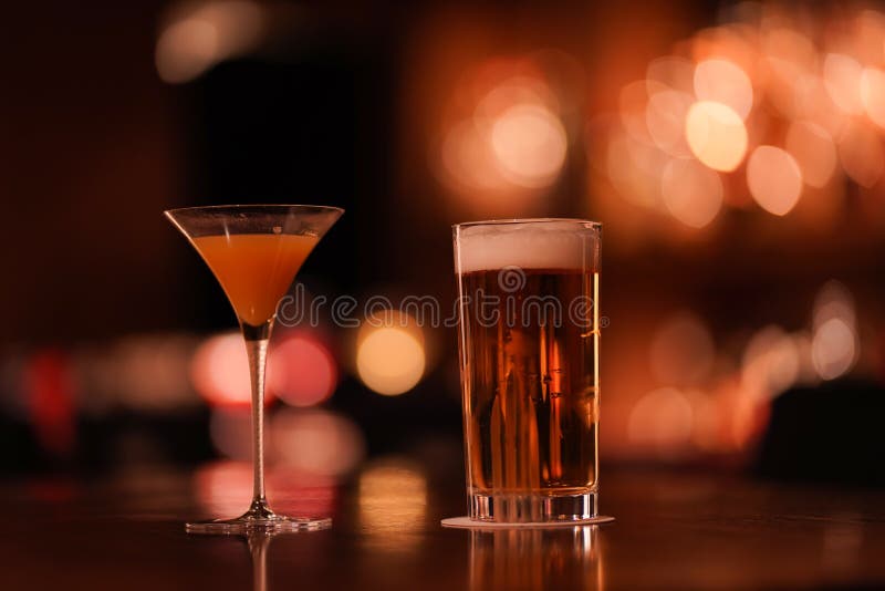 Cocktails and beer stock image. Image of alcohol, glasses - 243964893