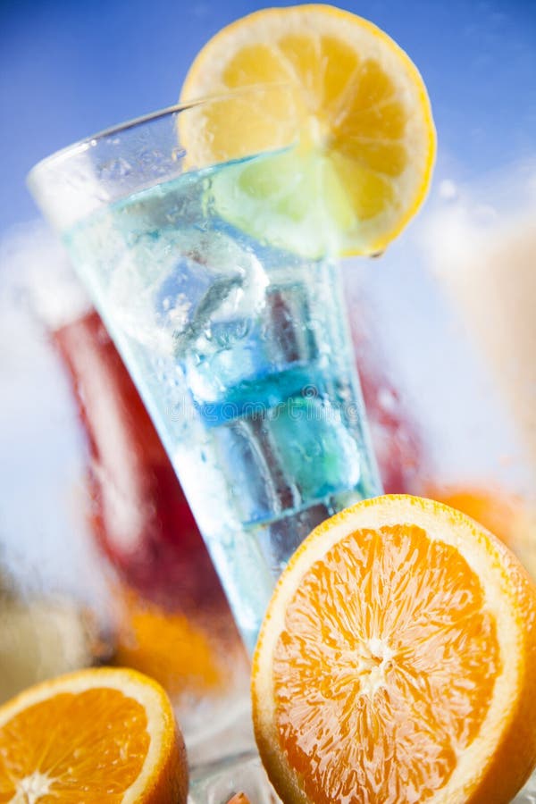 Exotic alcohol drinks stock photo. Image of reflection - 115417158