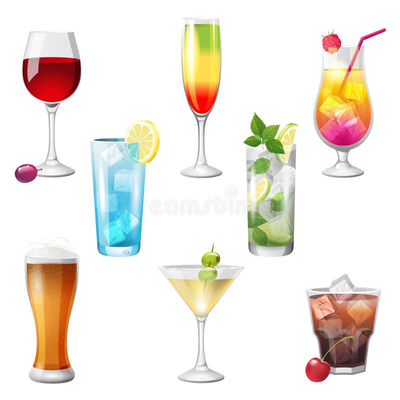 Fancy drink cocktails stock vector. Illustration of marry - 13527261