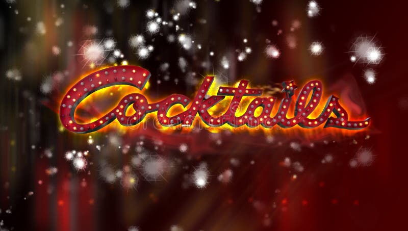 Cocktails sign stock image. Image of party, cocktails - 9131627