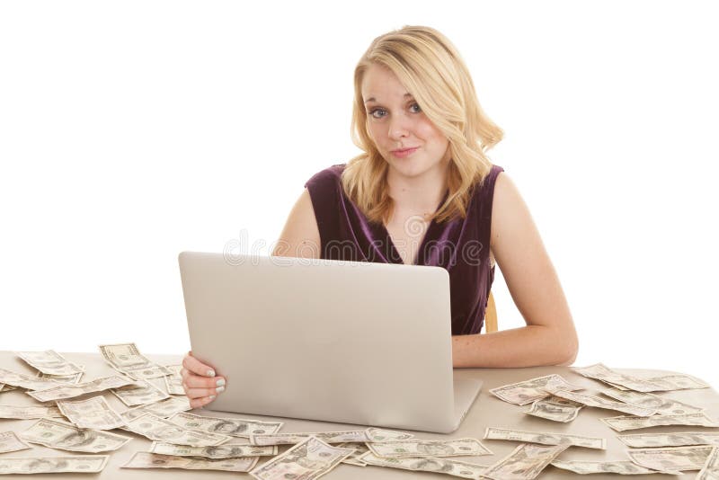 Cocky attitude money stock photo. Image of girl, female - 28909310