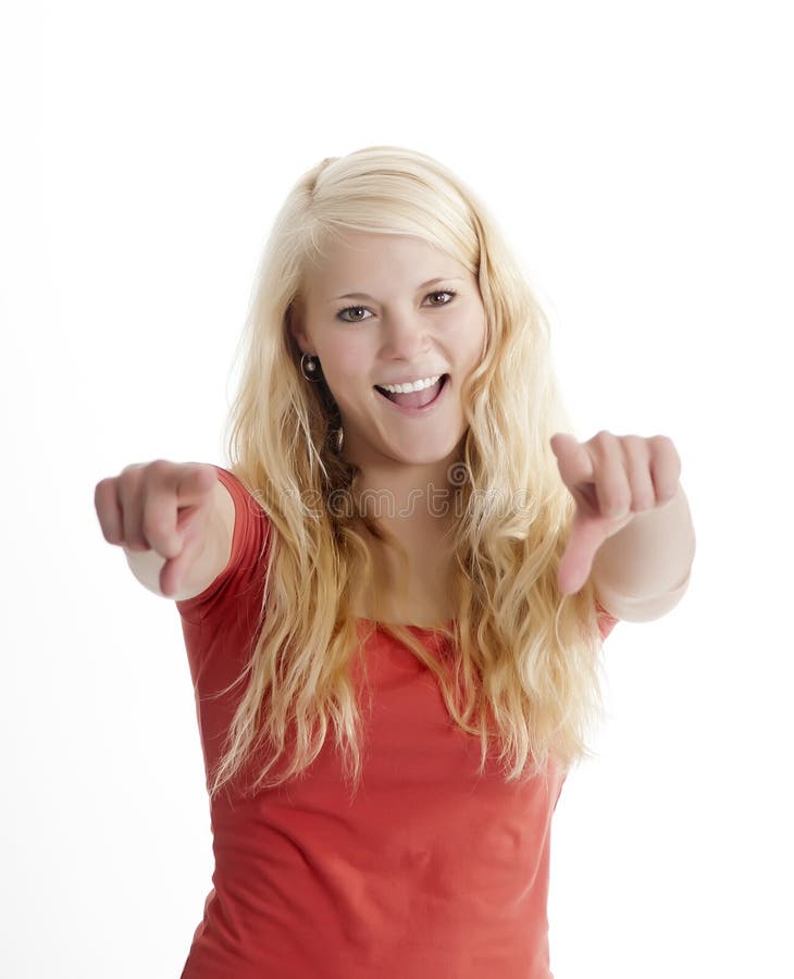 Cocky woman cheering stock photo. Image of perfect, praise - 38185256
