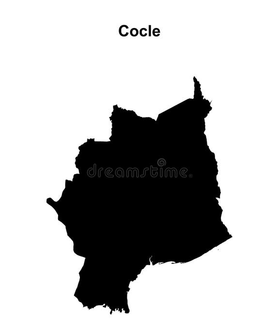 Cocle outline map stock vector. Illustration of boundary - 360615090