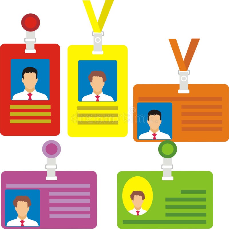 Name tag set design vector stock illustration. Illustration of business ...