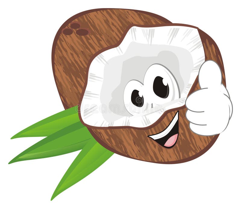 Coco feliz con gesto stock de ilustración. Ilustración de verano ...