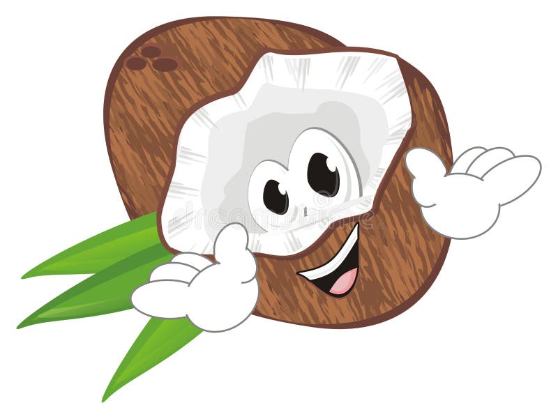 Coco feliz con las manos stock de ilustración. Ilustración de ...