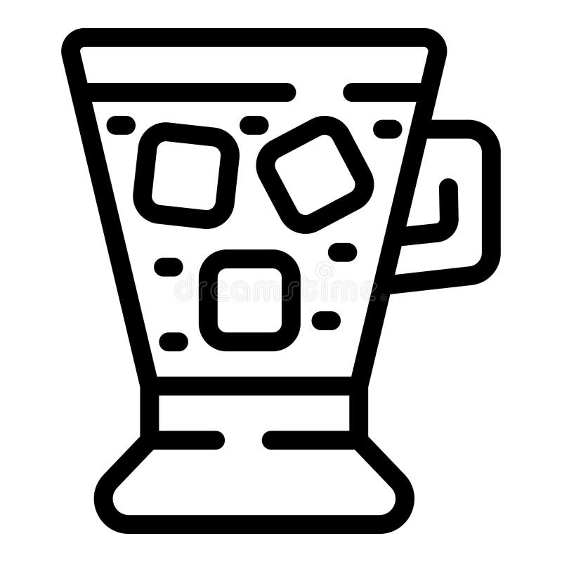 Coco Frosty Drink Icon Outline Vector. Coffee Cold Stock Vector ...