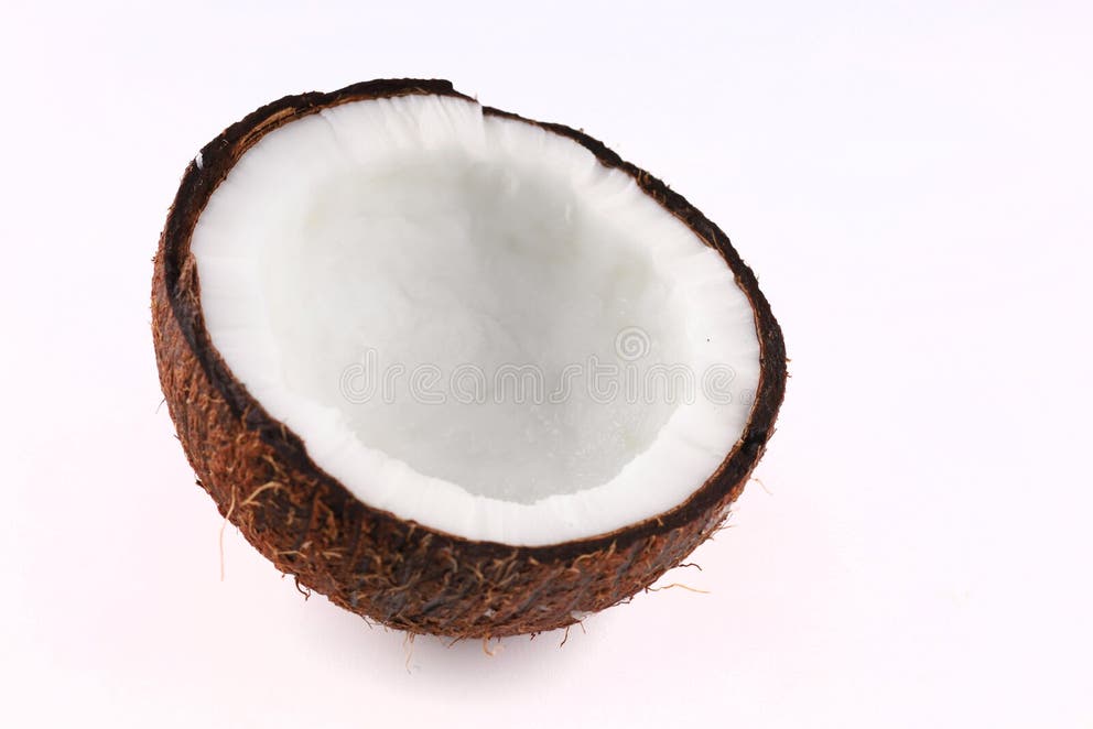 Coco Picado Sobre Fondo Blanco Foto de archivo - Imagen de blanco ...