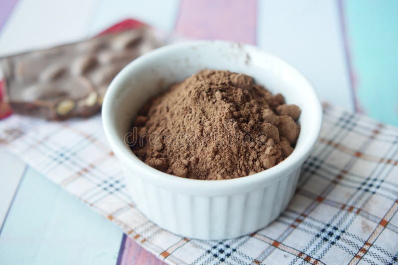 Coco Powder in a Bowl on Table, Stock Image - Image of bean, packet ...