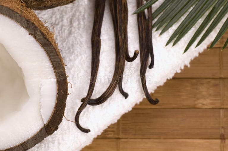 Coco and vanilla bath stock image. Image of ingredient - 2417887